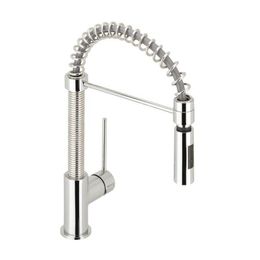 Herzbach Design new Sp&uuml;ltisch-Einhebelmischer 10.136080.1.01 chrom, Spiralfederauslauf schwenkbar