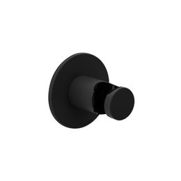 Herzbach Deep Black Wandhalter 23.994100.1.12 mit Rosette d= 70mm, schwarz matt