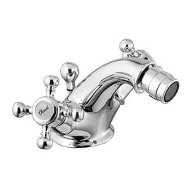 Herzbach Anais Bidet-Zweigriffarmatur 32.463000.1.02 mit Zugstangen-Ablaufgarnitur, chrom-gold