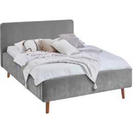 Meise M&ouml;bel Polsterbett MEISE.M&Ouml;BEL, B:141cm H:105cm L:218cmgrau, Betten, "Mattis", Topseller, wahlweise mit Bettkasten
