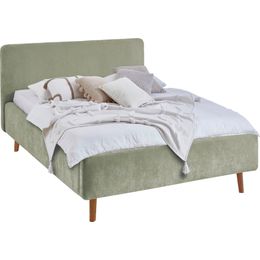 Meise M&ouml;bel Polsterbett MEISE.M&Ouml;BEL, B:141cm H:105cm L:218cmhellgr&uuml;n, Betten, "Mattis", Topseller, wahlweise mit Bettkasten