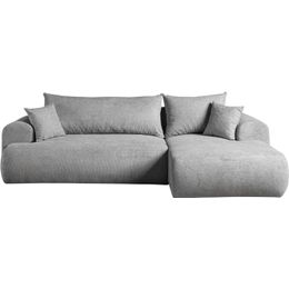 Ecksofa WERK2 "Ewela", grau, B:265cm H:100cm T:145cm, 100% Polyester, Sofas, Ecksofa