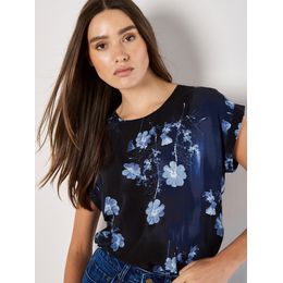 Shirttop Apricot "Top", Damen, Gr. S (36), blau (navy), Obermaterial: 100% Viskose CV., Tops Shirttop, mit Umschlag&auml;rmeln