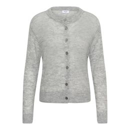 Strickjacke Saint Tropez "Strickjacke SabbaraSZ", Damen, Gr. L, mist grau melange, Obermaterial: 55% Polyacryl PAN. 38% Polyamid PA. 7% Wolle mw., Strickjacken Strickjacke