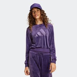 M&auml;dchen Sweatshirt "GIRL HOLIDAY BAUCHFREIES", lila, Gr. 128, adidas Sportswear, Obermaterial: 94% Polyester, 6% Elasthan, Sweatshirts, aus weichem