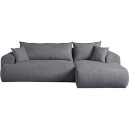 Ecksofa WERK2 "Ewela", anthrazit, B:265cm H:100cm T:145cm, 100% Polyester, Sofas, Ecksofa