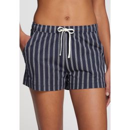 Pyjamashorts Vivance Dreams, Damen, Gr. 32/34, N-Gr, blau (dunkelblau, gestreift), Single Jersey, Obermaterial: 50% Baumwolle, 50% Viskose, gestreift, bequem kurz, Hosen, mit sch&ouml;nem Alloverdruck