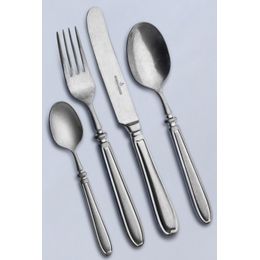Besteck-Set "Landhaus", silber (nickelfarben), 24 tlg., Chromnickelstahl 18/10, PICARD & WIELP&Uuml;TZ SOLINGEN, Essbesteck-Sets, Vintage-Look