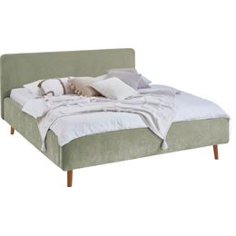 Meise M&ouml;bel Polsterbett MEISE.M&Ouml;BEL, B:201cm H:105cm L:218cmhellgr&uuml;n, Betten, "Mattis", Topseller, wahlweise mit Bettkasten