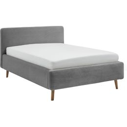 Meise M&ouml;bel Polsterbett MEISE.M&Ouml;BEL, B:141cm H:105cm L:218cmgrau, Betten, "Mattis", Topseller, wahlweise mit Bettkasten