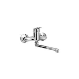 Herzbach Kappa K&uuml;chenarmatur 50114000101 chrom, Auslauf 200 mm, Wandarmatur