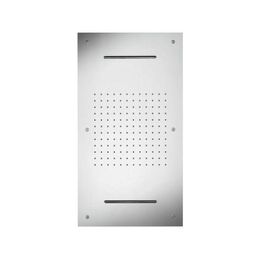Herzbach Living Spa Farblicht-Regenbrause 11.600390.3.01 Edelstahl poliert, 700 x 380 mm, Regen/Schwall