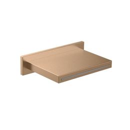 Herzbach Design iX PVD Schwall-Auslauf 21.694000.1.39 Copper Steel, f&uuml;r Wand-Aufputz-Montage