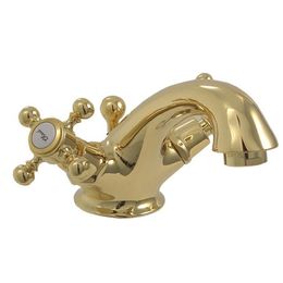 Herzbach Anais Waschtischarmatur 32452000103 gold, Gussauslauf, mit Ablaufgarnitur