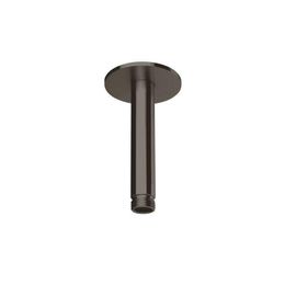 Herzbach Design iX PVD Deckenarm 21.964810.1.40 Black Steel, f&uuml;r Regenbrause, 100mm, mit Rosette d= 70mm