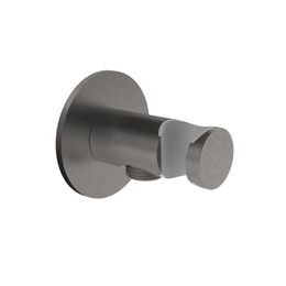 Herzbach Design iX PVD Brauseanschlussbogen 21.995200.1.40 Black Steel, Rosette d= 70mm, mit Konushalter