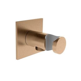 Herzbach Design iX PVD Brauseanschlussbogen 21.995200.2.39 Copper Steel, Rosette 70x70mm, mit Konushalter