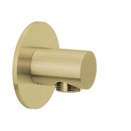 Herzbach Design iX PVD Brauseanschlussbogen 21.995100.1.41 Brass Steel, Rosette d= 70mm