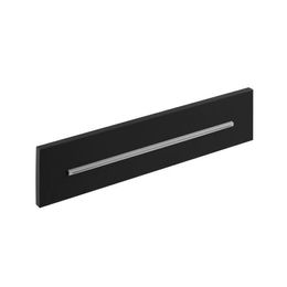 Herzbach Deep Black Schwall-Wandauslauf 23.696000.1.12 schwarz matt, f&uuml;r Unterputzmontage, 346 x 80 mm