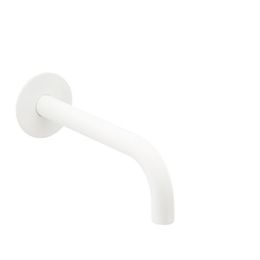 Herzbach Deep White Wandauslauf 23.451400.1.07 210 mm, 1/2", mit Wandrosette d= 65mm, wei&szlig; matt