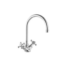 Herzbach Anais K&uuml;chenarmatur 32471000101 chrom, Zweigriff-Armatur, Ausladung 18 cm
