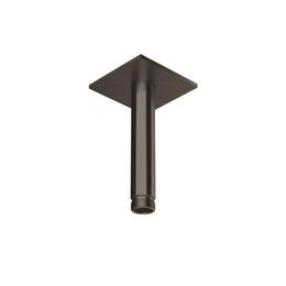 Herzbach Design iX PVD Deckenarm 21.964810.2.40 Black Steel, f&uuml;r Regenbrause, 100mm, mit Rosette 70x70mm