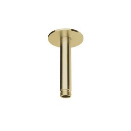 Herzbach Design iX PVD Deckenarm 21.964810.1.41 Brass Steel, f&uuml;r Regenbrause, 100mm, mit Rosette d= 70mm