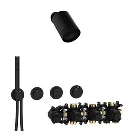 Herzbach MODUL7 PUSH-Thermostat-Set P-SP3 70.702723.1.12 SPOT Multi Schwarz matt