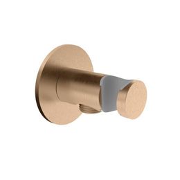 Herzbach Design iX PVD Brauseanschlussbogen 21.995200.1.39 Copper Steel, Rosette d= 70mm, mit Konushalter