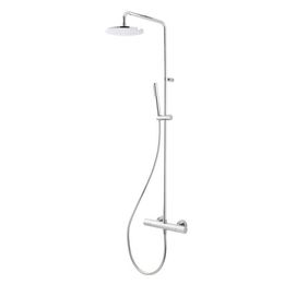 Herzbach Living Spa Duschsystem 11.988220.1.01 chrom, mit Stabhandbrause Kunststoff, &Oslash; 200 mm