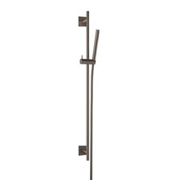 Herzbach Design iX PVD Dusch-Wandstangenset 21.922700.2.40 Black Steel, 900mm, mit Stabhandbrause