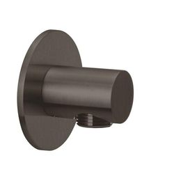 Herzbach Design iX PVD Brauseanschlussbogen 21.995100.1.40 Black Steel, Rosette d= 70mm