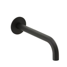 Herzbach Deep Black Wandauslauf 23.451400.2.12 schwarz matt, 1/2", 250 mm