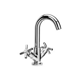 Herzbach Stilo Waschtisch-Zweigriffarmatur 14.953200.1.01 ohne Ablaufgarnitur, chrom