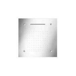 Herzbach Living Spa Farblicht-Regenbrause 11.600385.2.01 500x500mm, Regen/Spray/Schwall, Edelstahl poliert