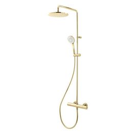 Herzbach LIVING SPA Duschs&auml;ule RB 250mm 30.988525.1.03 rund Multihandbrause PVD Gold