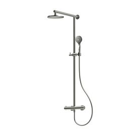 Herzbach LIVING SPA Duschs&auml;ule RB 200mm 11.988520.1.09 rund, Multihandbrause Edelstahl