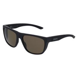 Smith BARRA | Herren-Sonnenbrille | Fassung: Vollrand, Quadratisch, Kunststoff, Schwarz Matt | Glasfarbe: G15