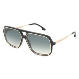 Victoria Beckham VB246S | Unisex-Sonnenbrille | Fassung: Vollrand, Quadratisch, Acetat, Schwarz | Glasfarbe: Grau Verlaufend
