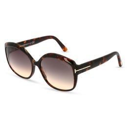Tom Ford FT0919 CHIARA-02 | Damen-Sonnenbrille | Fassung: Vollrand, Butterfly, Kunststoff, Havanna Dunkel | Glasfarbe: Grau