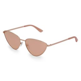 Fielmann MI 014 SUN FA/T | Damen-Sonnenbrille | Fassung: Vollrand, Butterfly, Edelstahl, Rose | Glasfarbe: Pink