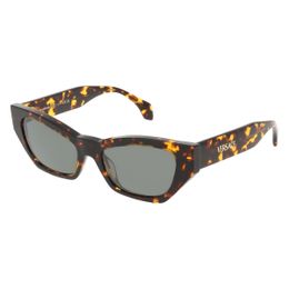 Versace VE4488U | Damen-Sonnenbrille | Fassung: Vollrand, Butterfly, Acetat, Havanna Gr&uuml;n | Glasfarbe: Grau einfarbig