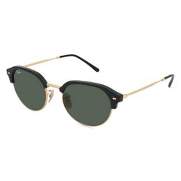 Ray-Ban RB4429 | Unisex-Sonnenbrille | Fassung: Vollrand, Quadratisch, Kunststoff, Schwarz Gold | Glasfarbe: Gr&uuml;n
