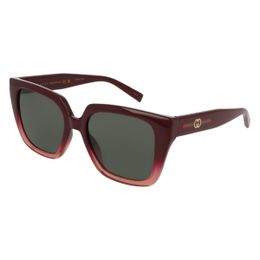Gucci GG2102S | Damen-Sonnenbrille | Fassung: Vollrand, Butterfly, Kunststoff, Burgunder | Glasfarbe: Grau einfarbig