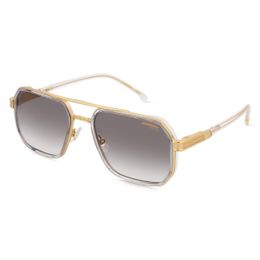 Carrera 1069/S | Herren-Sonnenbrille | Fassung: Vollrand, Eckig, Edelstahl, Kristall Gold | Glasfarbe: Grau Spiegel Gold
