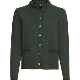 Luis Steindl Strickjacke mit R&uuml;schenkragen Gr&uuml;n (Gr&ouml;&szlig;e: 46)