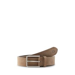 Tom Tailor Denim Herren TTCHARLIE Lederg&uuml;rtel mit eckiger Dornschlie&szlig;e, beige, Uni, Gr. 85
