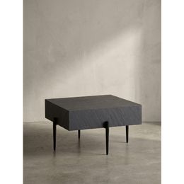 KADIMA DESIGN Couchtisch Quadratisch Anthrazit Steinoptik Metall 64x64x35 cm Modern Massiv