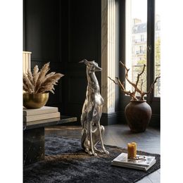 KADIMA DESIGN Dekofigur Windhund Aluminium Silber 70 cm im Design-Stil