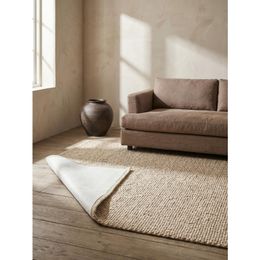 Teppich uni Wei&szlig; 140 x 230 cm - ANTI-RUTSCH-UNTERLAGE KADIMA DESIGN